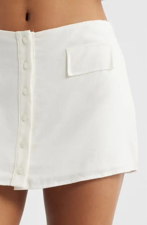 BELLA VENICE The Gracie Linen Blend Miniskirt