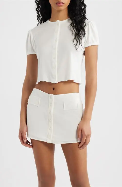 BELLA VENICE The Boni Short Sleeve Button-up Top - White
