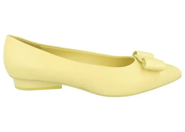 FERRAGAMO Viva Bow Ballet Flats - Light Yellow