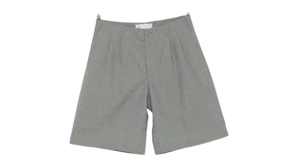 Our Legacy Ponte Shorts - Frosted Moss Check Nexwool