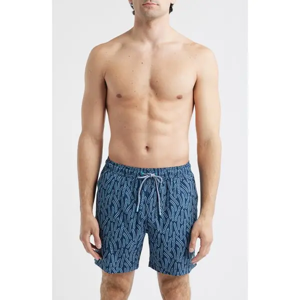 Tommy Bahama Naples Floating Vines 6-inch Swim Trunks - Insignia Blue