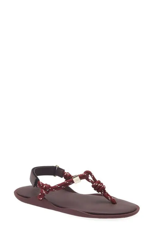 Flowze Cord Water Repellent Slingback Thong Sandal - Bordeaux