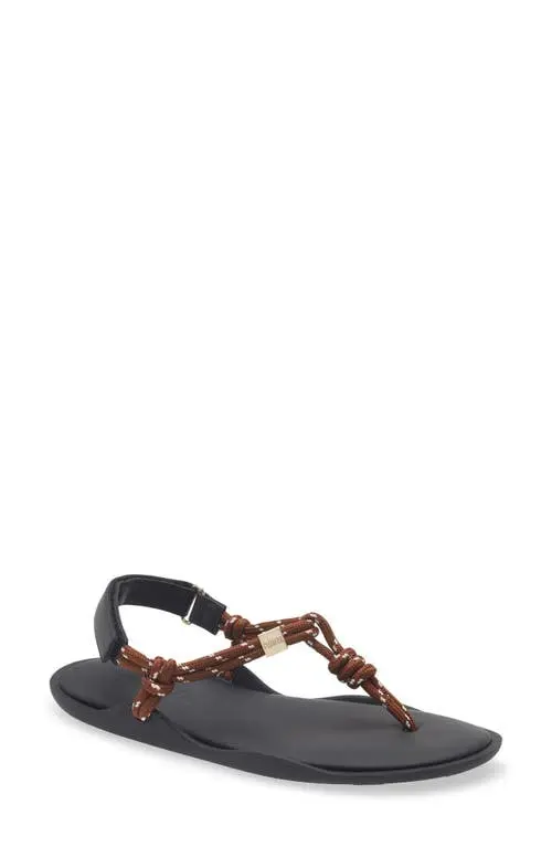 Flowze Cord Water Repellent Slingback Thong Sandal - Brown