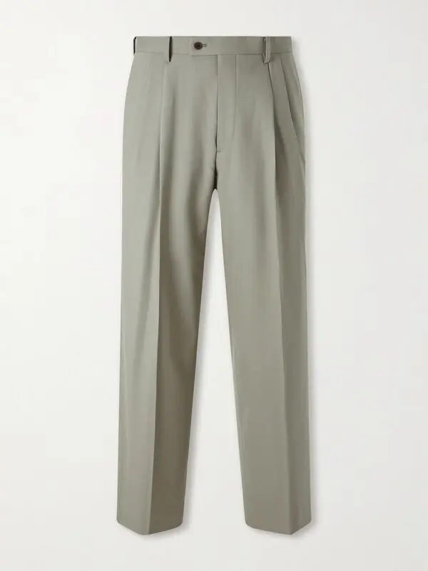 Auralee Ultra Fine Tropical Wool Trousers - Green
