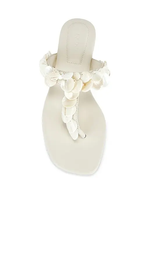 Simkhai Elin Shell Beaded Thong Sandals - Alabaster
