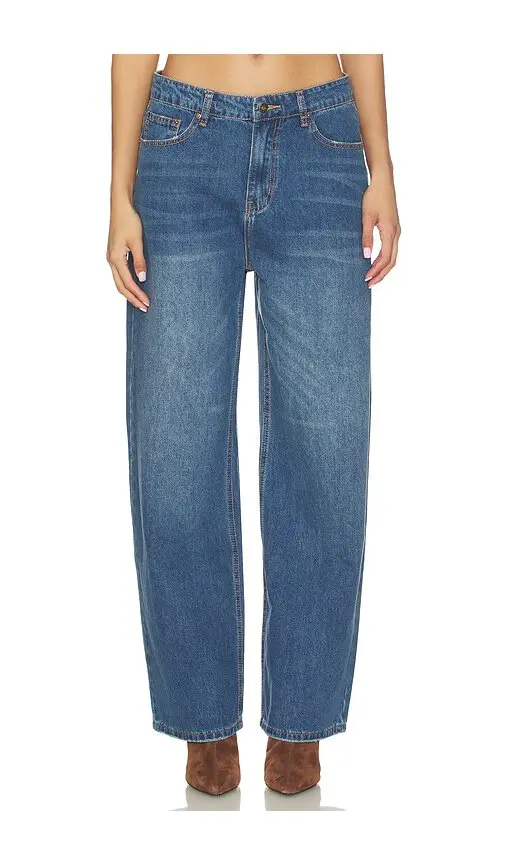 Lioness Evolve Jeans In Blue - Mid Blue