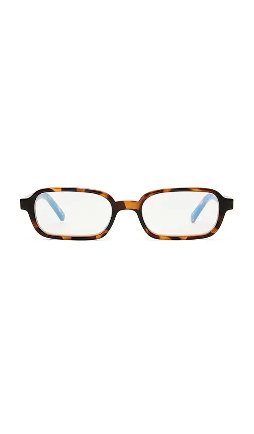 Le Specs Pilferer Blue Light Eyeglasses In Brown - Tort