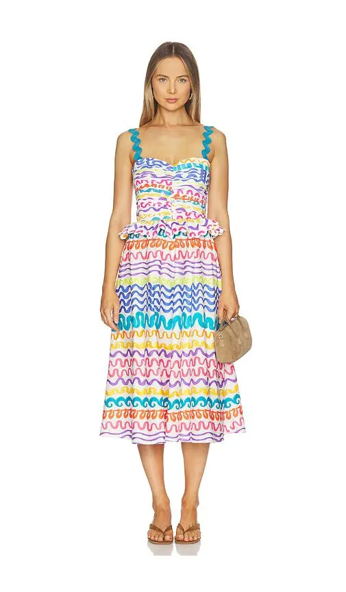 Celiab Serpentine Midi Dress - Multi