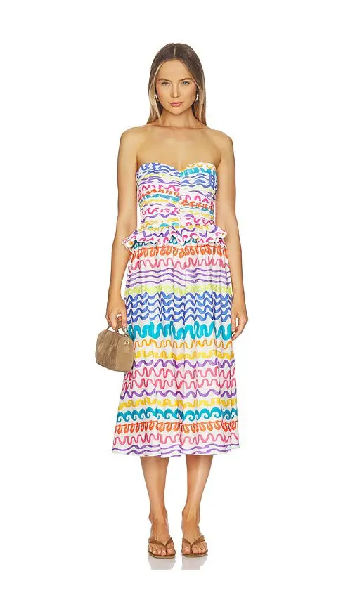 Celiab Serpentine Printed Dress