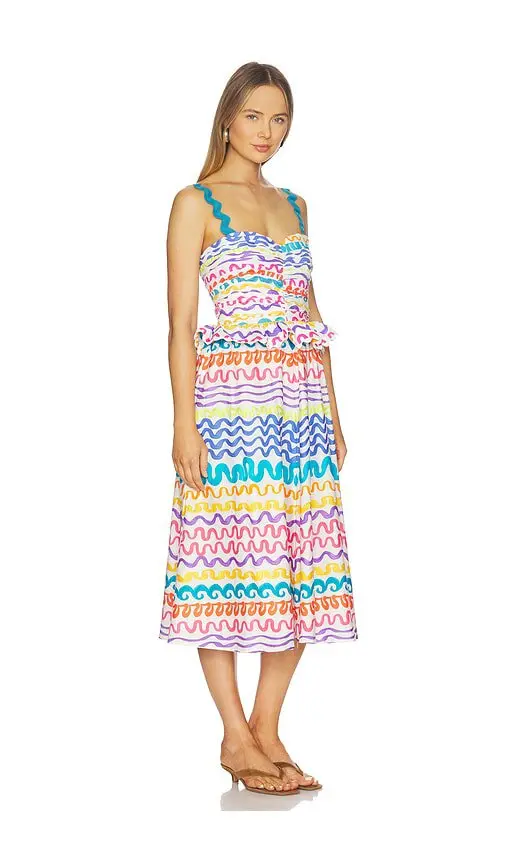 Celiab Serpentine Printed Dress