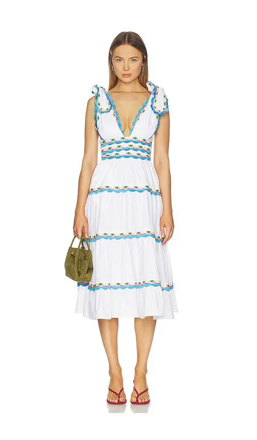 Celiab Chelili Midi Dress - White