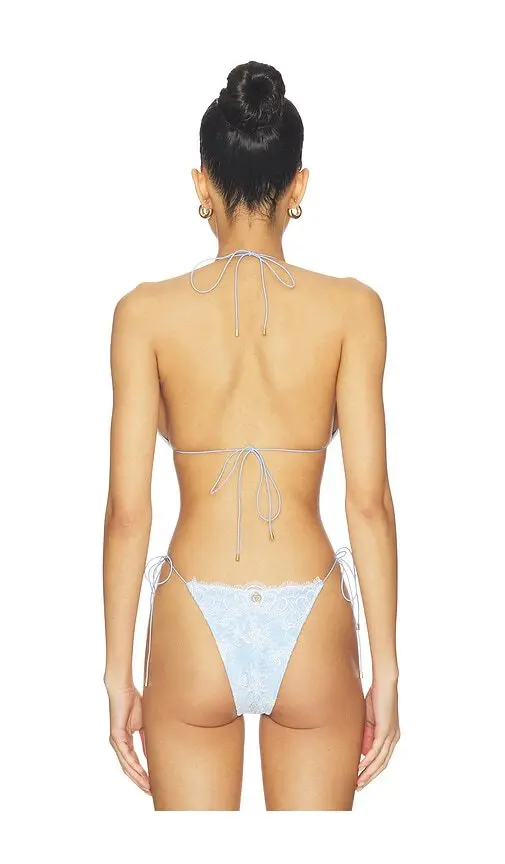 BANANHOT Nina" Bikini Top Lace Trimmed Triangle Halterneck