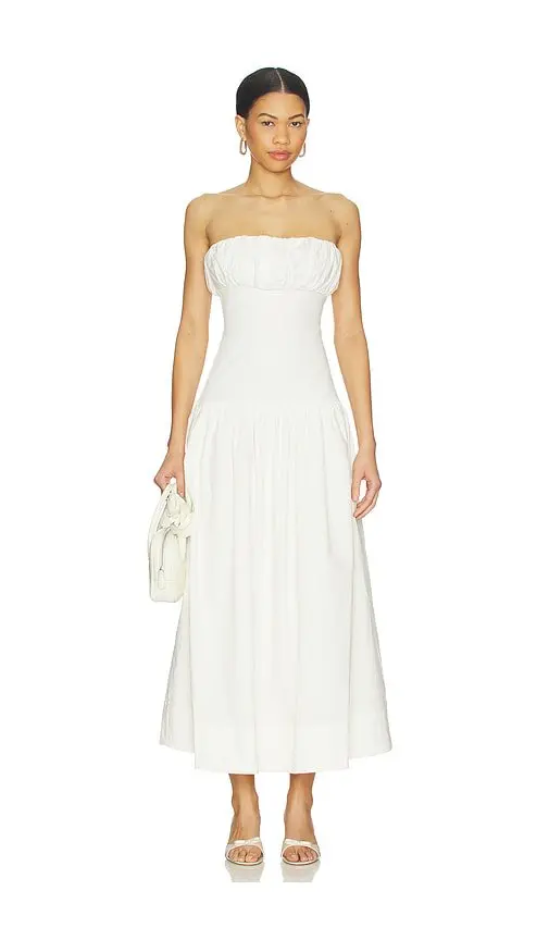 Majorelle Tate Midi Dress - White