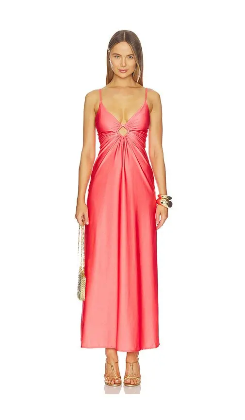 BOAMAR Verona Long Dress In Pink - Rose