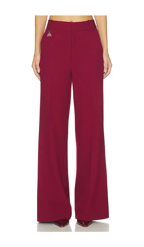 GESTUZ X Barbie Babara High Waist Pants In Red - Ripasso