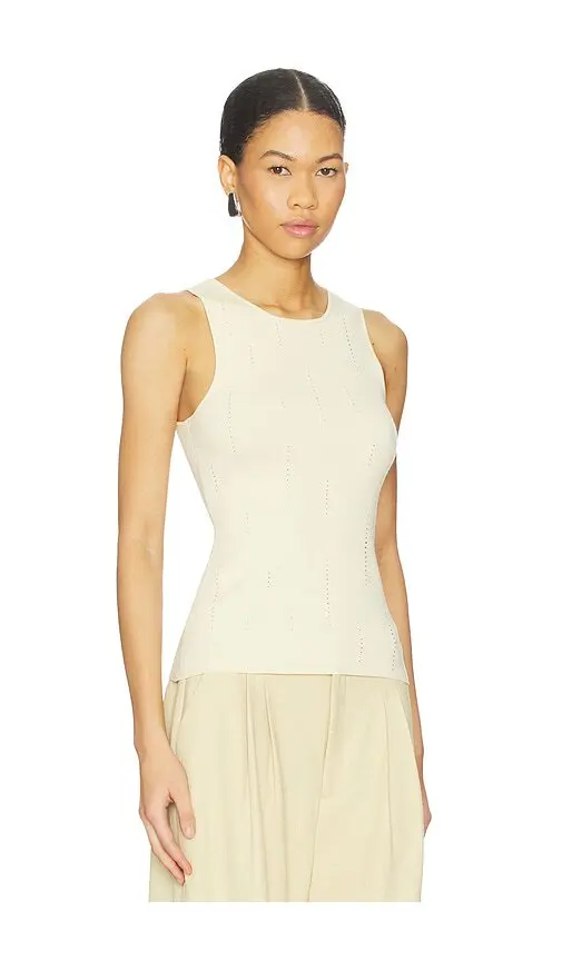 GESTUZ Saya Ribbed Knit Tank Top With Embellishments