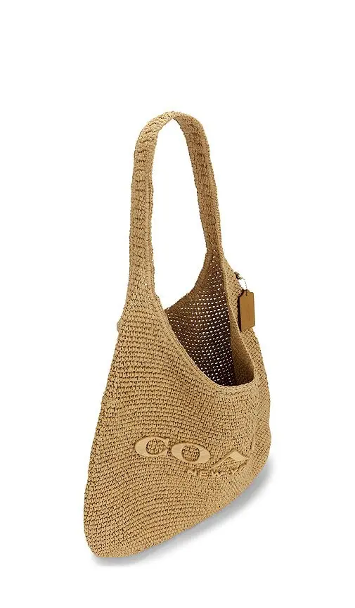 COACH Straw Brooklyn 39 Shoulder Bag - Natural