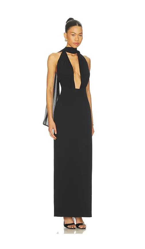 Misha Collection The Capezza Silk Dress - Black