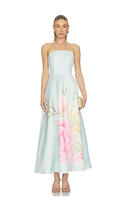 ELLIATT Harper Strapless Gown - Baby Blue Floral