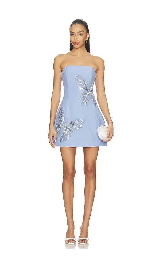 ELLIATT Mira Strapless Mini Dress - Blue