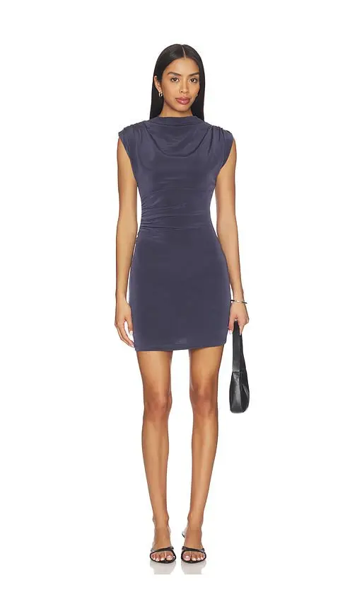 ELLIATT Marisol High Neck Mini Dress - Charcoal