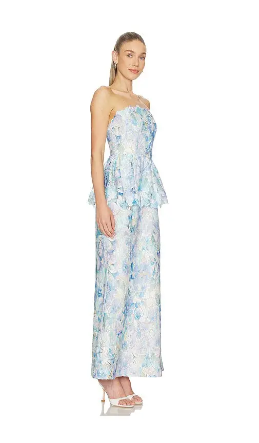 ELLIATT Kalissa Peplum Gown - Blue Multi
