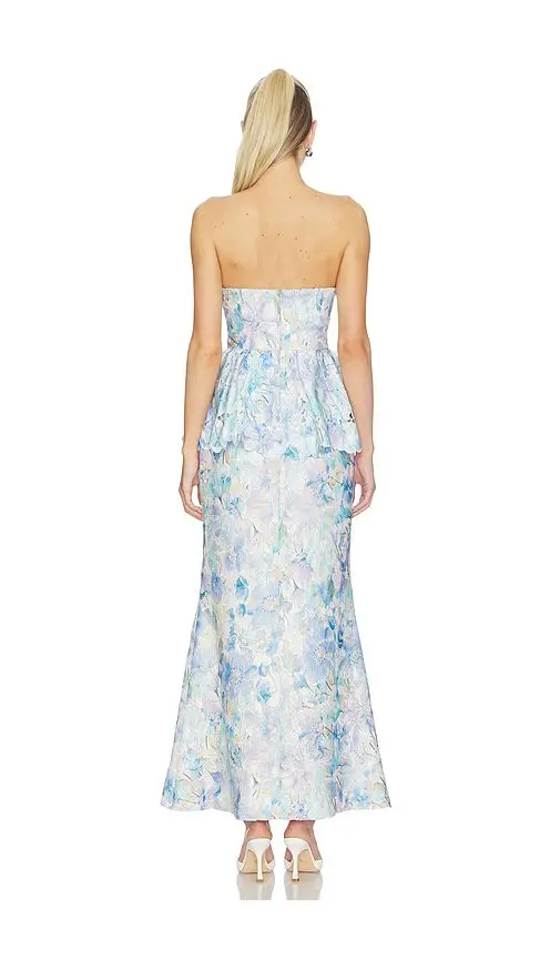ELLIATT Kalissa Peplum Gown - Blue Multi