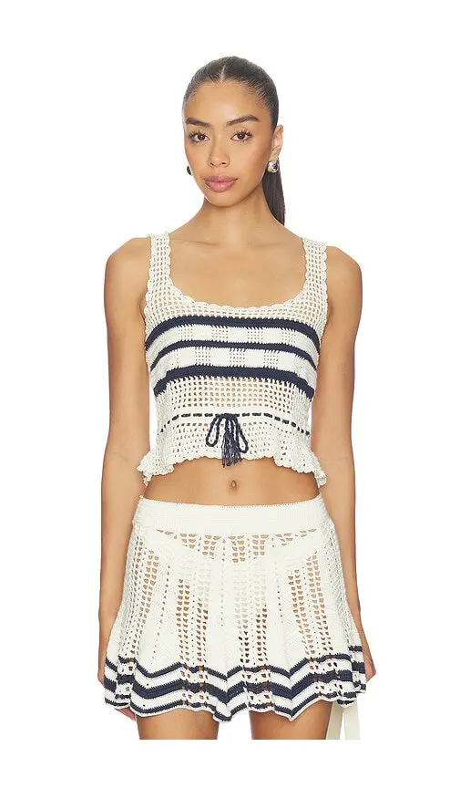 My Beachy Side Amie Hand-crocheted Top - Ivory