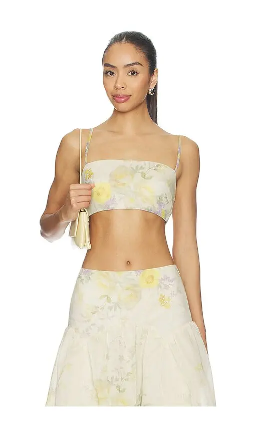 MORE TO COME Carson Top - Yellow Floral