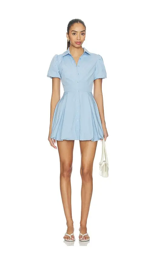 ALL THE WAYS Tyla Button Up Dress - Blue