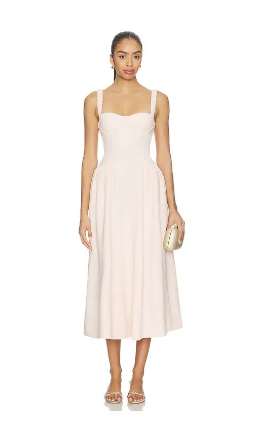 Majorelle Evan Midi Dress - Peach