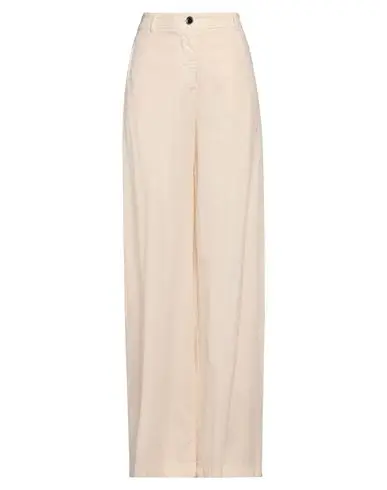 Pinko Pants Cream Size Lyocell, Cotton - White