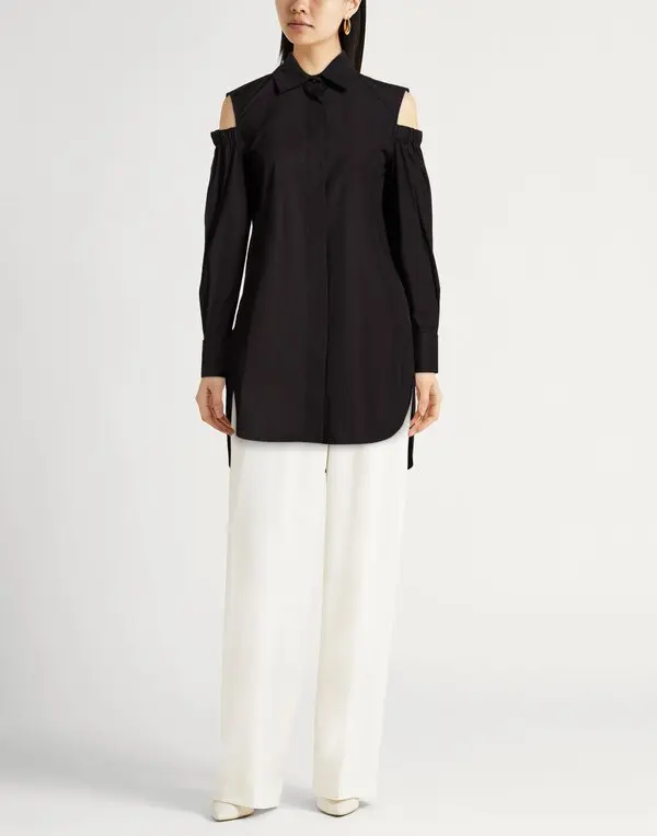 Max Mara Cotton Cold-shoulder Shirt - Black