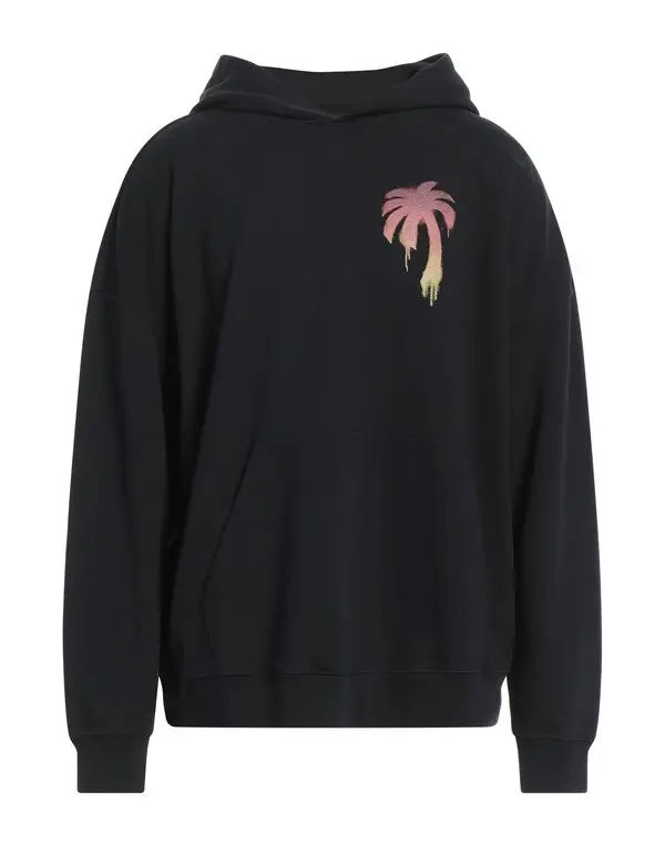 Palm Angels Cotton And Elastane Sweatshirt - Black
