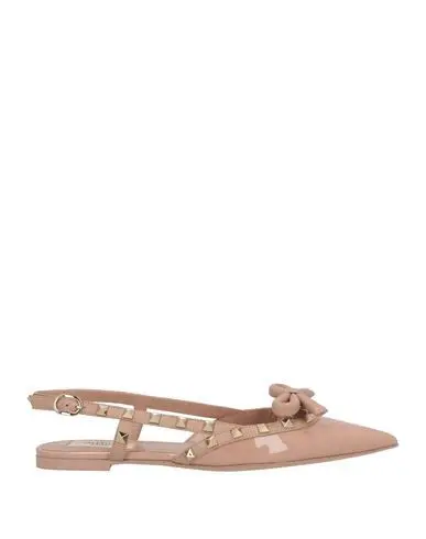 Valentino Garavani Ballet Flats Blush Size Leather - Pink