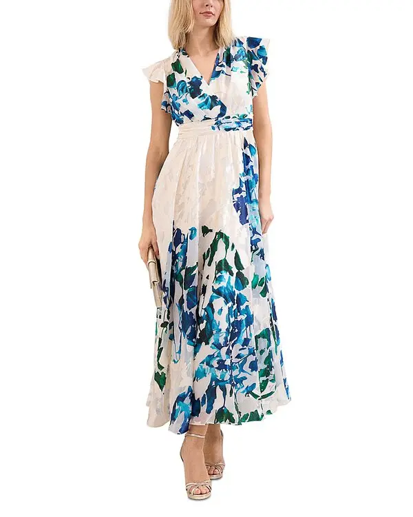 PHASE EIGHT Liana Burnout Maxi Dress - Blue