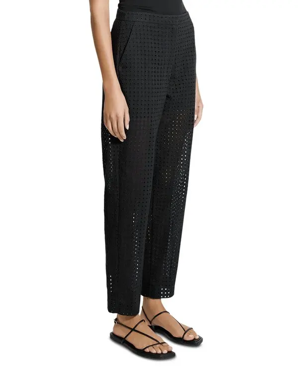 Theory Eyelet Embroidered Pants