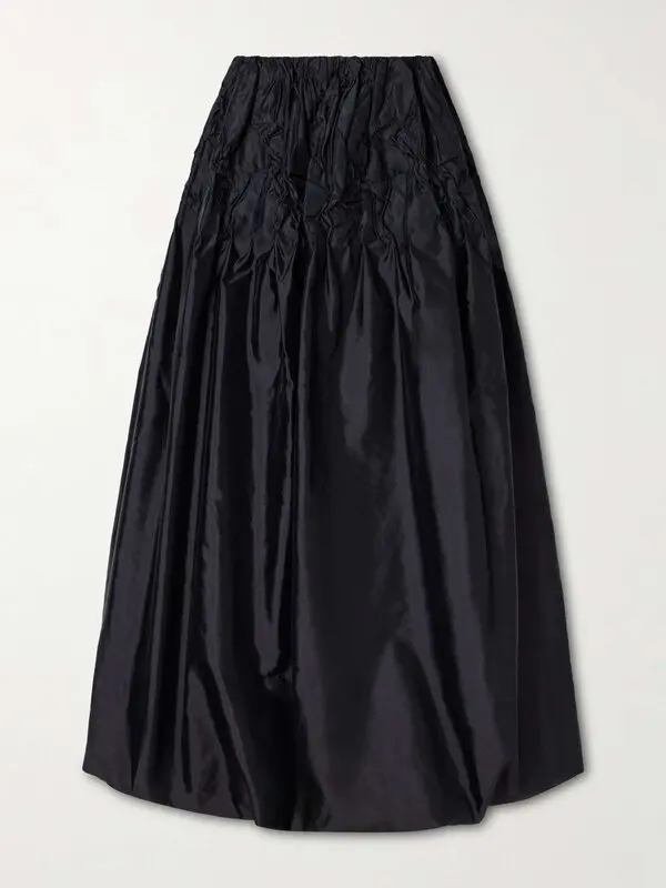 KALLMEYER Linder Crinkled Taffeta Maxi Skirt - Black