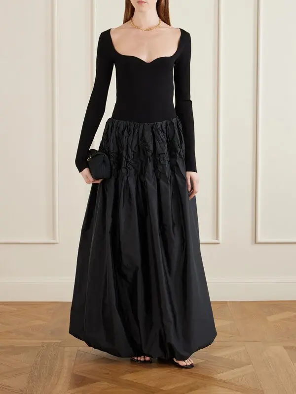 KALLMEYER Linden Crinkled Taffeta Maxi Skirt
