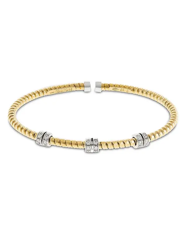 ALBERTO MILANI 18k Yellow Diamond Via Mercanti Tubogas Rope Bracelet - Gold