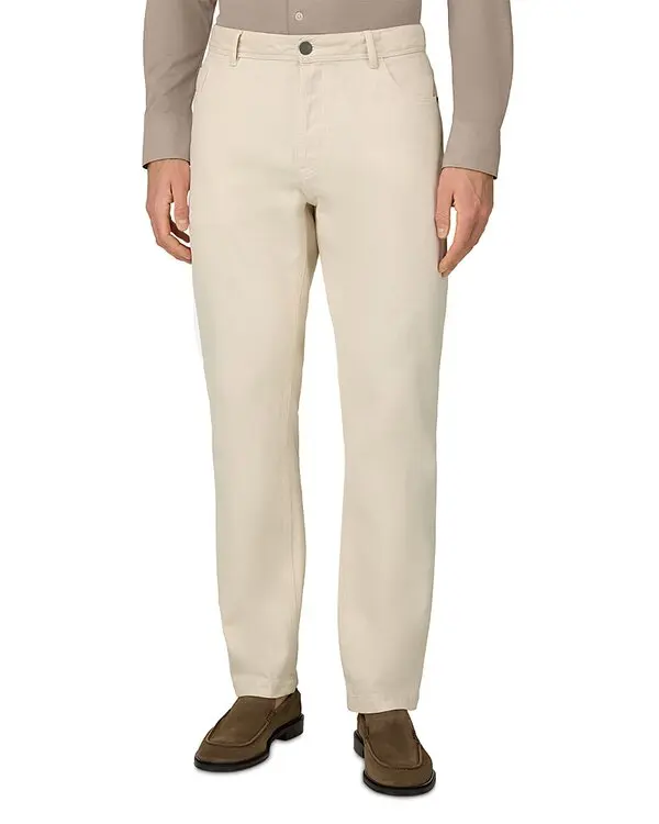 Boggi Milano Straight Fit 5-pocket Jeans - Cream