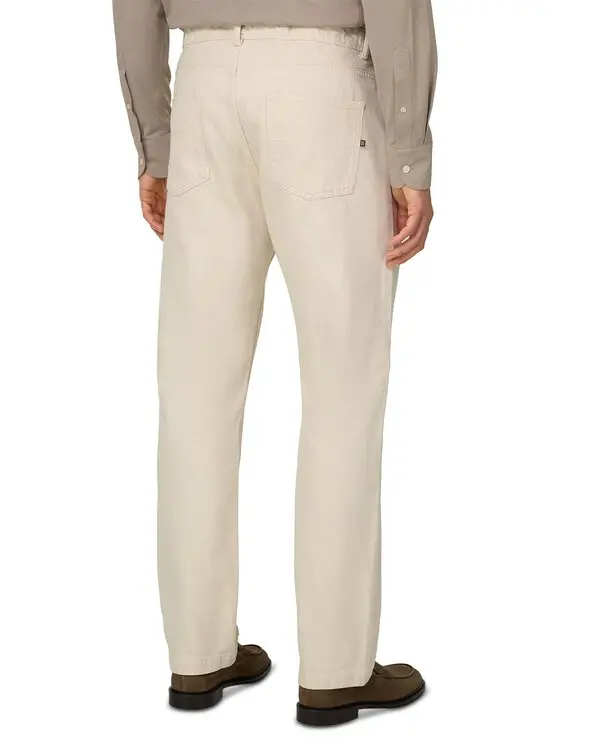 Boggi Milano Straight Fit 5-pocket Jeans - Cream