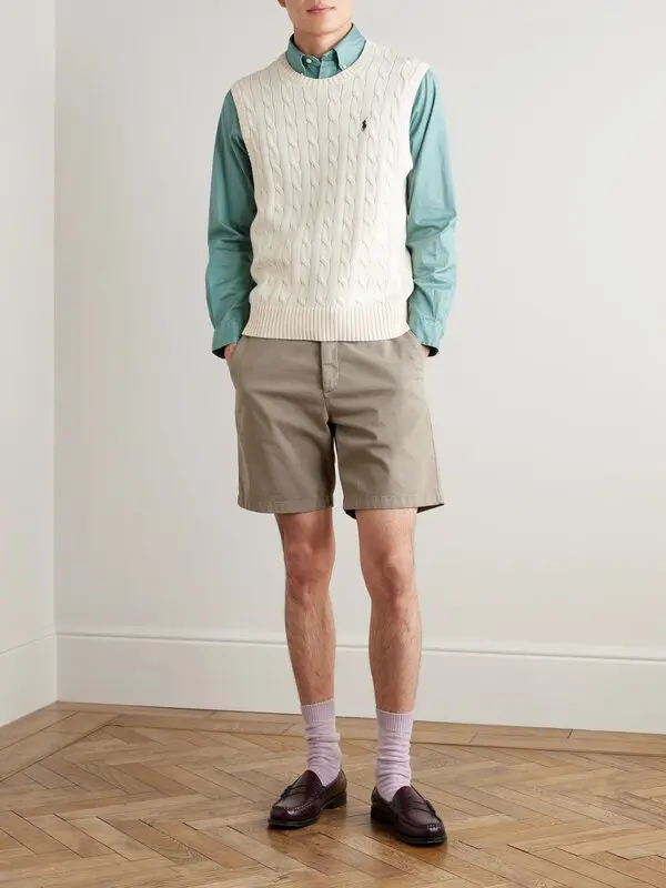 Polo Ralph Lauren Button-down Collar Logo-embroidered Cotton Shirt - Blue