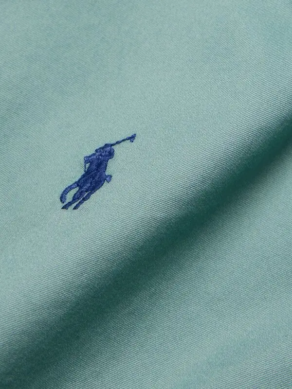 Polo Ralph Lauren Button-down Collar Logo-embroidered Cotton Shirt - Blue