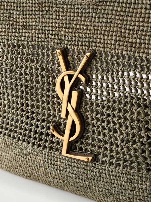 Saint Laurent Icare Maxi Raffia Tote - Green