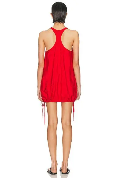 Brandon Maxwell Quinnley Scoop Neck Mini Dress