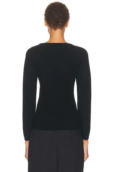 THE ROW Nezana Superlight Cashmere Knit Top