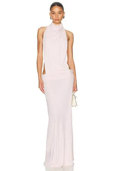AYA MUSE Ione Halterneck Maxi Dress