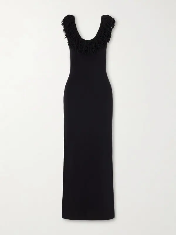 SIR. Marcelline Fringed Maxi Dress - Black