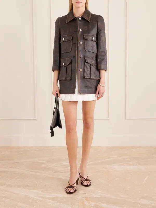 SHUSHU/TONG Leather Utility Jacket
